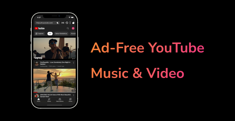 Ad-Free YouTube Music & Video